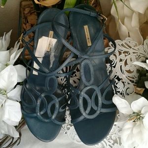 Max Studio | Shoes | Max Studio Green Leather Stiletto Sandals | Poshmark
